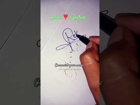 Rekha name signature style #signature #calligraphy #ekmotahathighumechala #viral #art
