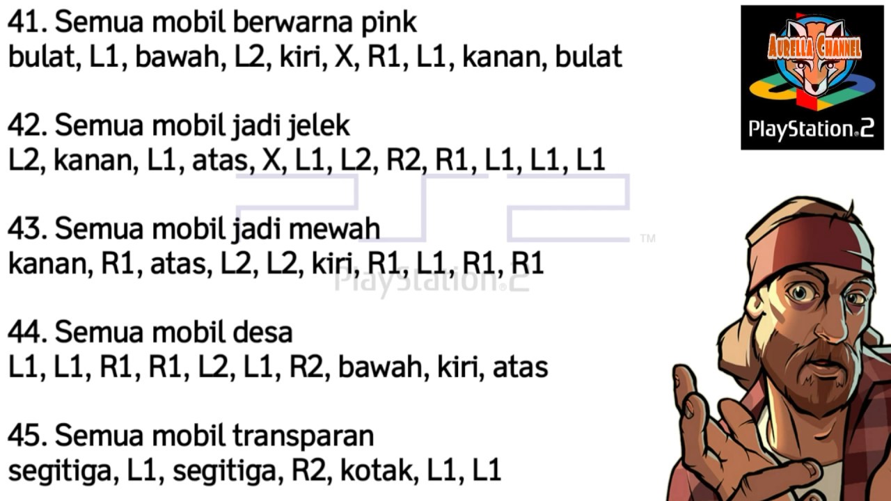 Kode GTA SAN ANDREAS PS2