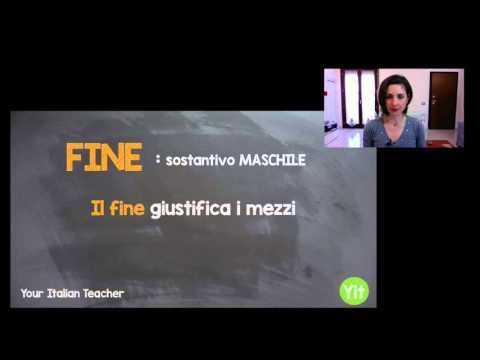 Fine: forma e sinonimi