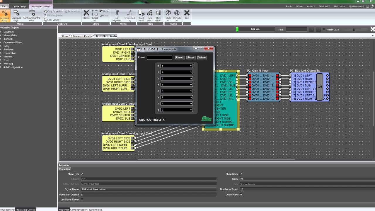 BSS Audio Parameter Presets