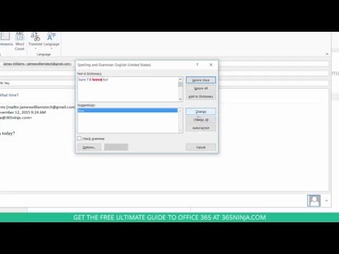 How to Spell Check Your Outlook Messages in Office 365