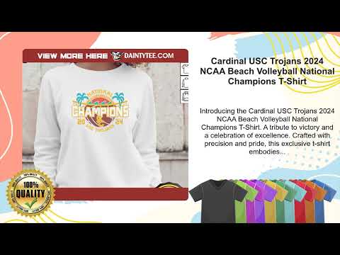 Cardinal USC Trojans 2024 NCAA Beach Volleyball National Champions T-Shirt