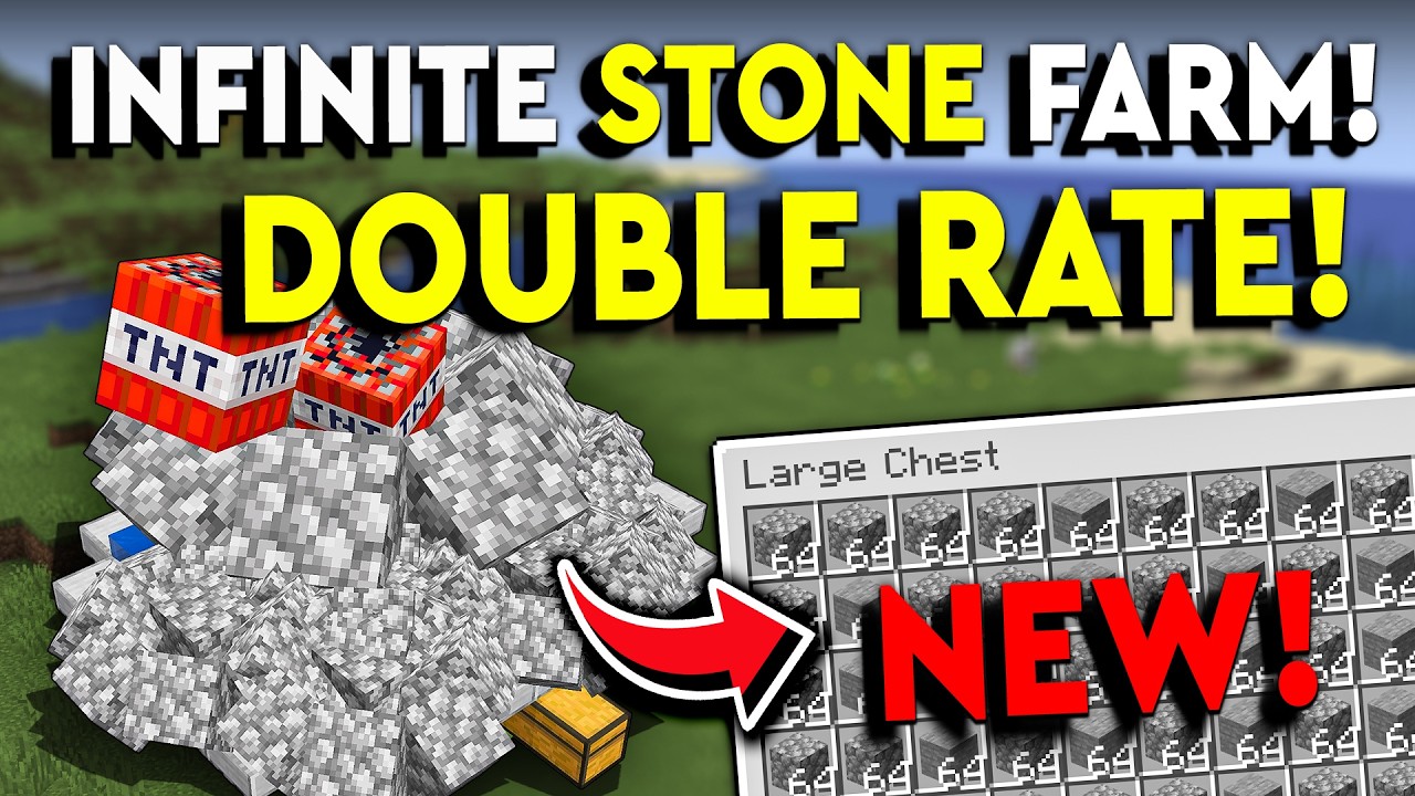 BEST NEW INFINITE STONE FARM! Minecraft Tutorial (2025) - Minecraft ...