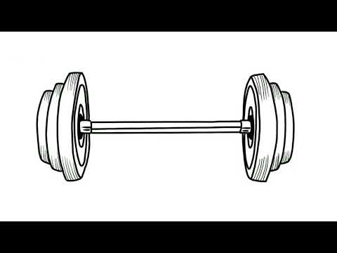 How to Draw Lifting Weight (Dumbbells-kettle Bell) Easy for Beginners