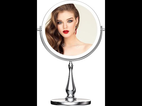 Makeup Mirror 9" Lighted Cordless - 1x/10x USB C rechargeable