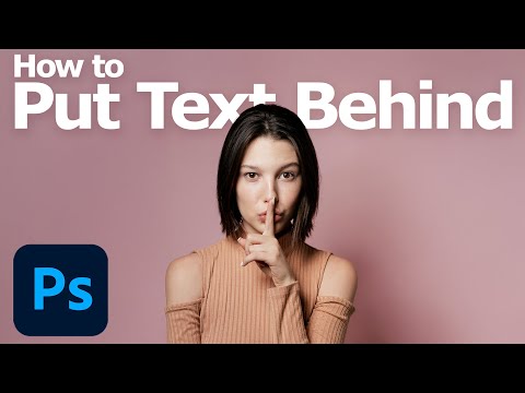 How to put text behind object in Photoshop