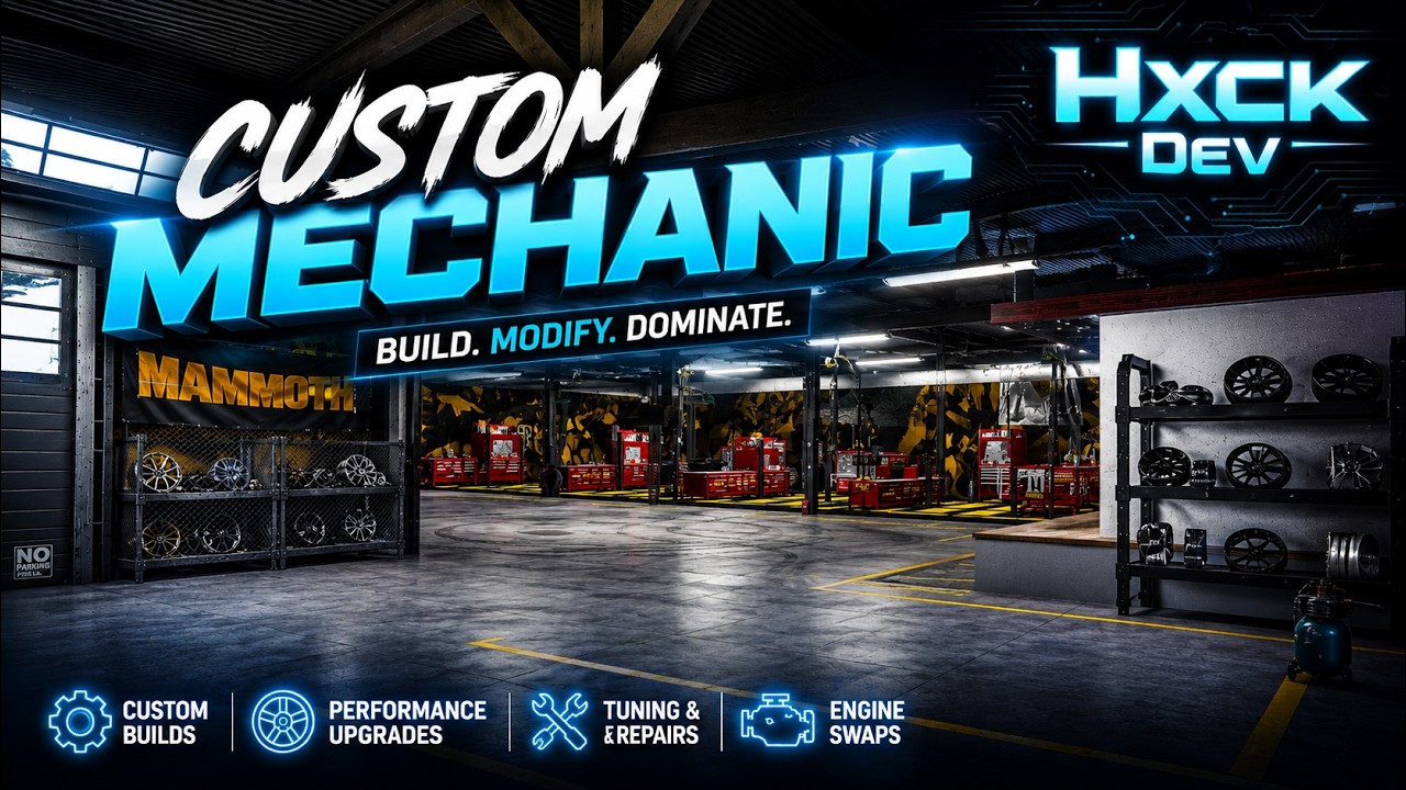 🔥 CUSTOM MECHANICS MLO For FiveM 🚗 Luxury Mechanic Shop & Custom Garage Interior | FiveM MLO