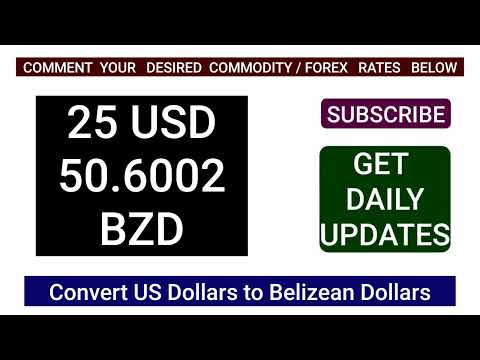 Rate of 1 USD to BZD - Convert US Dollars to Belizean Dollars Money Exchange Today