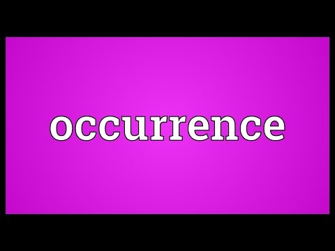 Occurrence Meaning