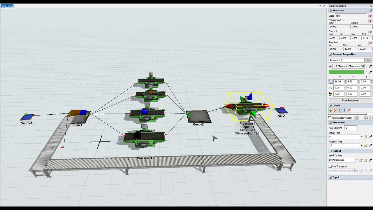 Flexsim workflow practice