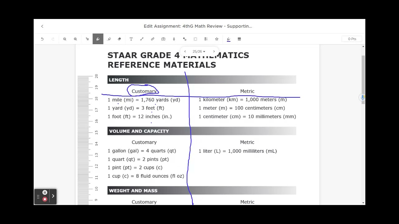 4thG STAAR Reference Materials (measuring units)