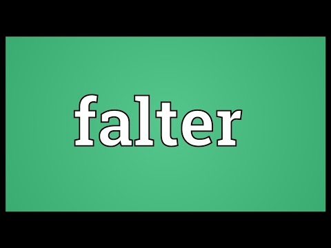 Falter Meaning