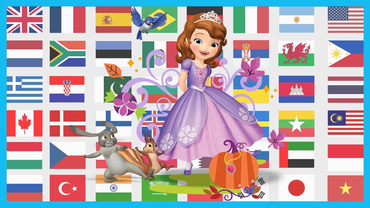 Sofia the First in different languages and different countries