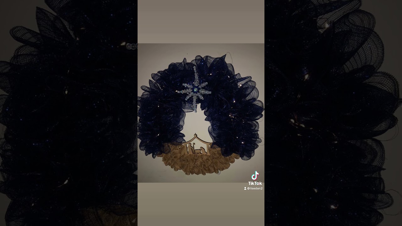 Nativity scene wreath #blessings #christ #christmas #winterdecor #nativity #jesus