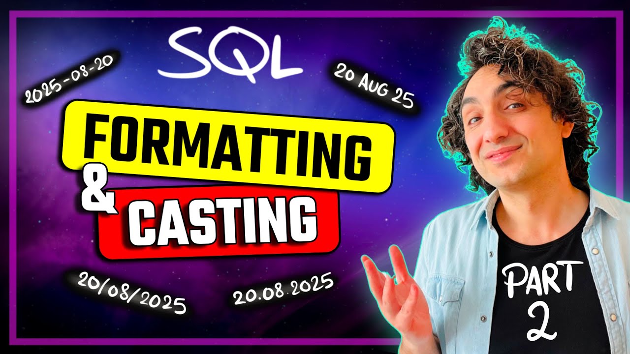 SQL Date & Time Functions (Visually Explained) | FORMAT, CONVERT, CAST | #SQL Course 16
