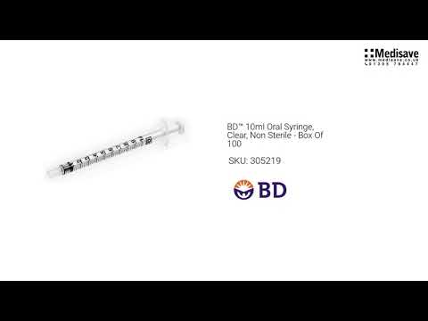 BD™ 10ml Oral Syringe Clear Non Sterile Box Of 100 305219