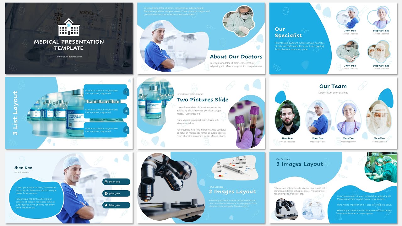 Free Download PPT Template | Medical Aesthetic Free PowerPoint Template