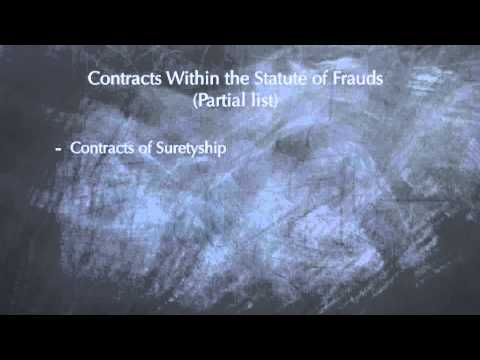 The Statute of Frauds