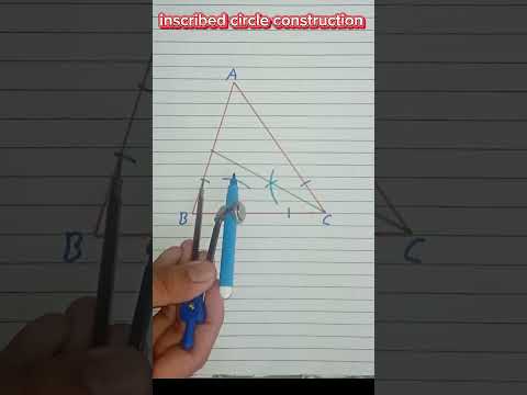 Inscribed circle construction construction of circle inside the triangle #construction #compass