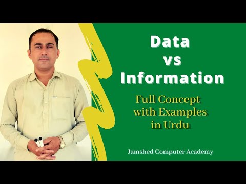 Data vs Information in urdu Lecture#1 what is the difference between data and information