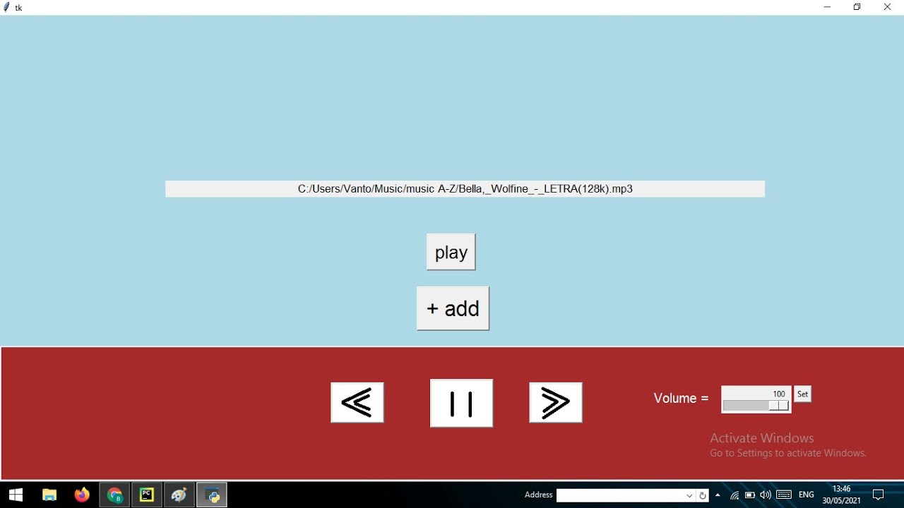 Create Music Player in python (tkinter-pygame)