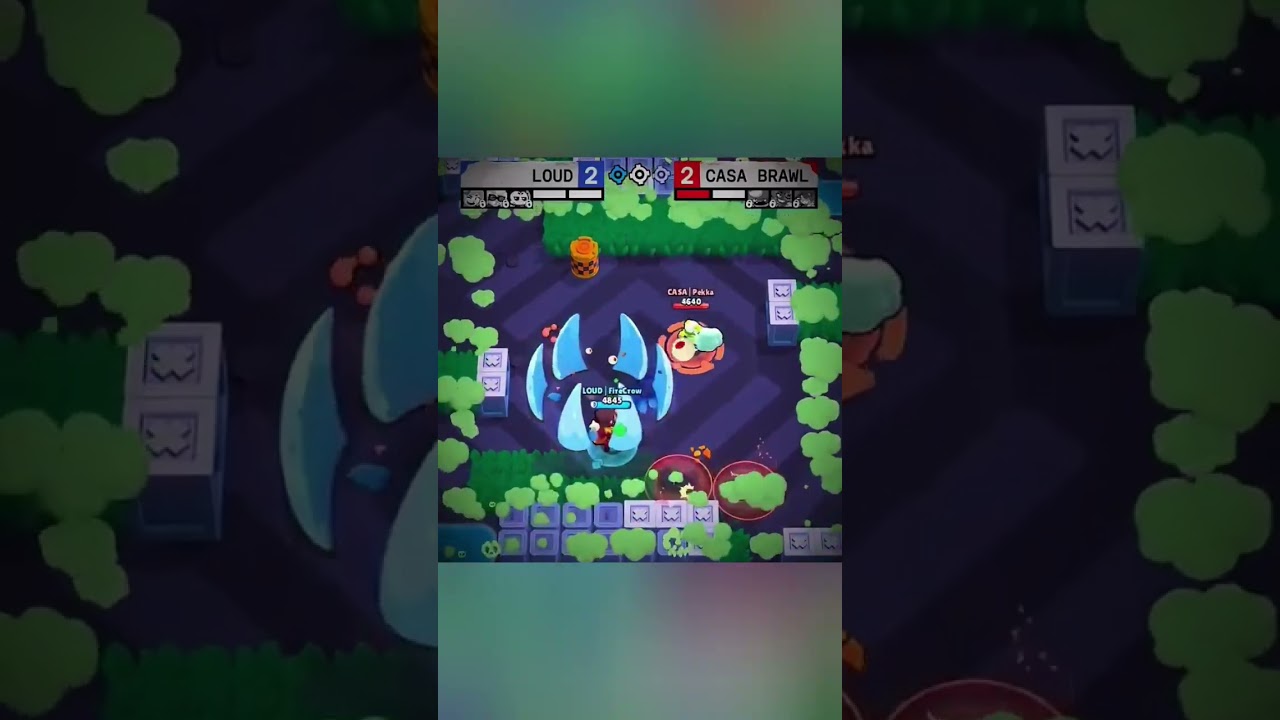 FireCrow 1v2 Clutch in Esports🔥💀 #brawlstars #clutch #supercell