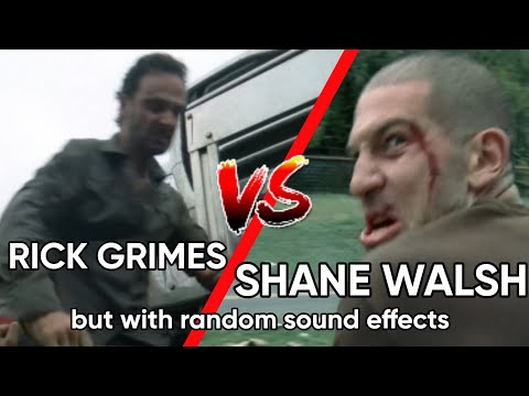 (TWD) RICK GRIMES VS SHANE WALSH FIGHT (with random sound effects)