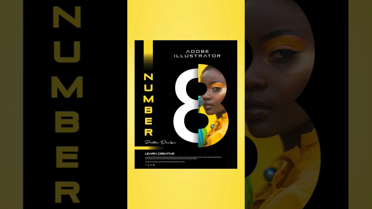 Poster Design in Adobe Illustrator #poster #illustrator #learncreative