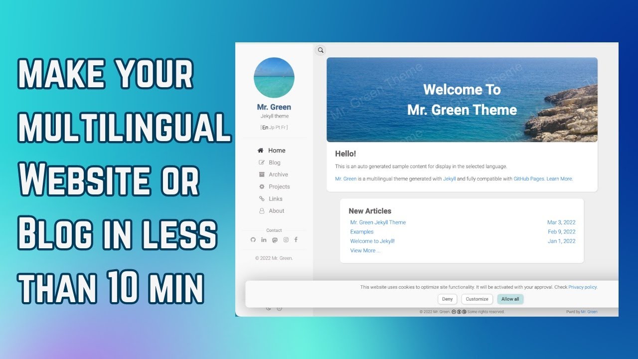 How to make a multilingual Website or Blog in less than 10 minutes
