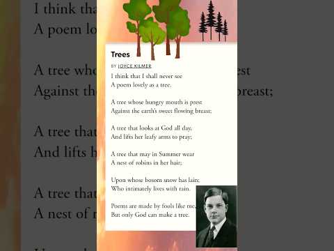 Trees by Joyce Kilmer #shorts #poetry #poems #poem #poetrycommunity #poetrystatus #ugcnetenglish