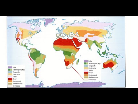 Climate regions of the world.