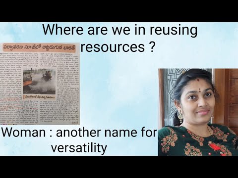 Woman : An addict of reuse ; A smart homemaker .