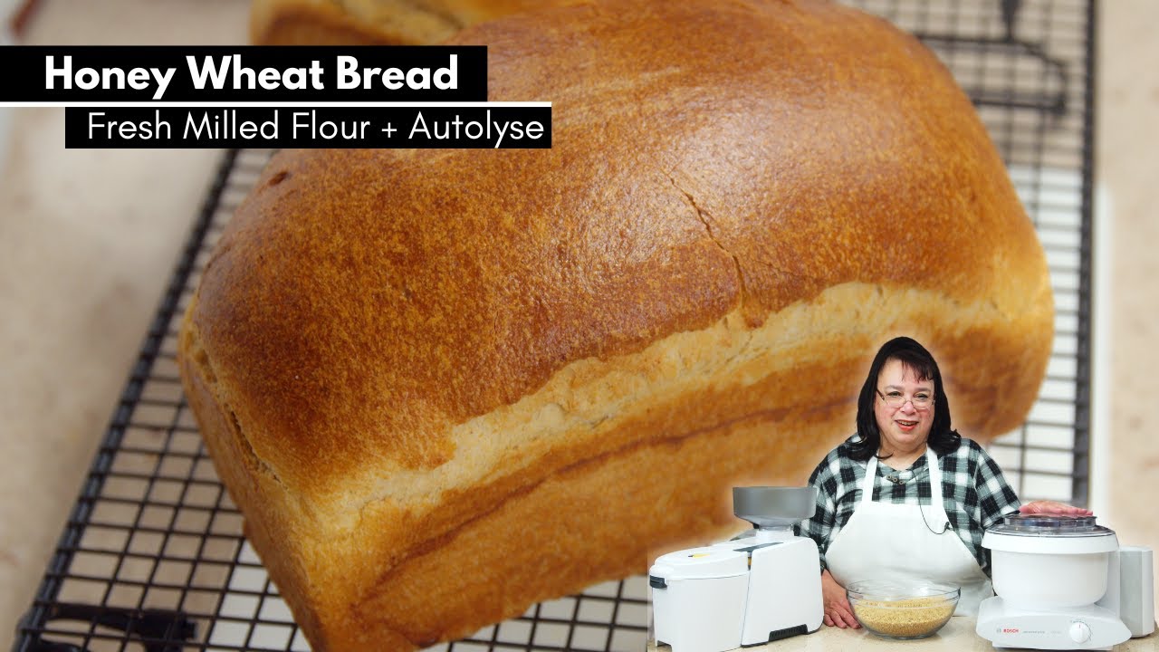 Honey Wheat Bread - Fresh Milled Flour + Autolyse | Bosch Stand Mixer