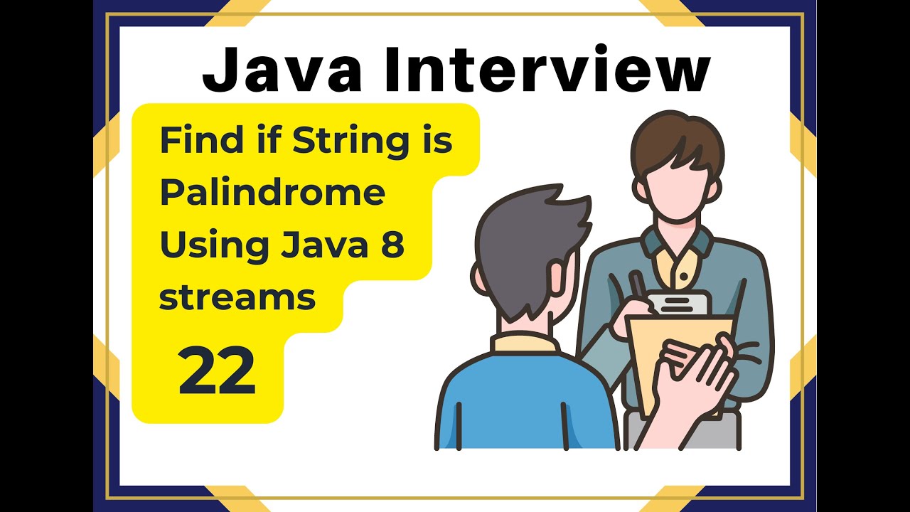 Find if String is Palindrome Using Java 8 streams