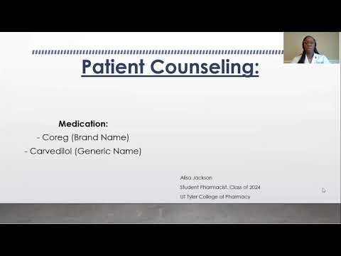 Coreg (Carvedilol) Patient Counseling