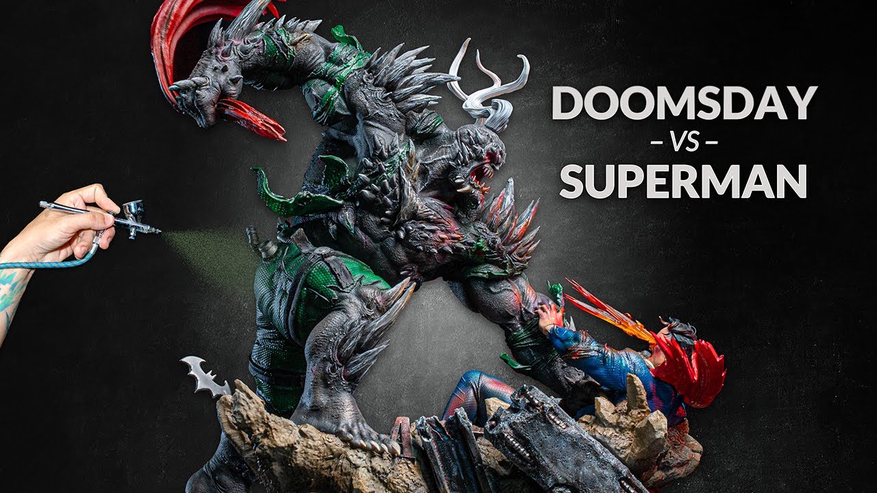 Death of Superman: Painting the Brutal Doomsday vs Superman Statue | Valentine's Special
