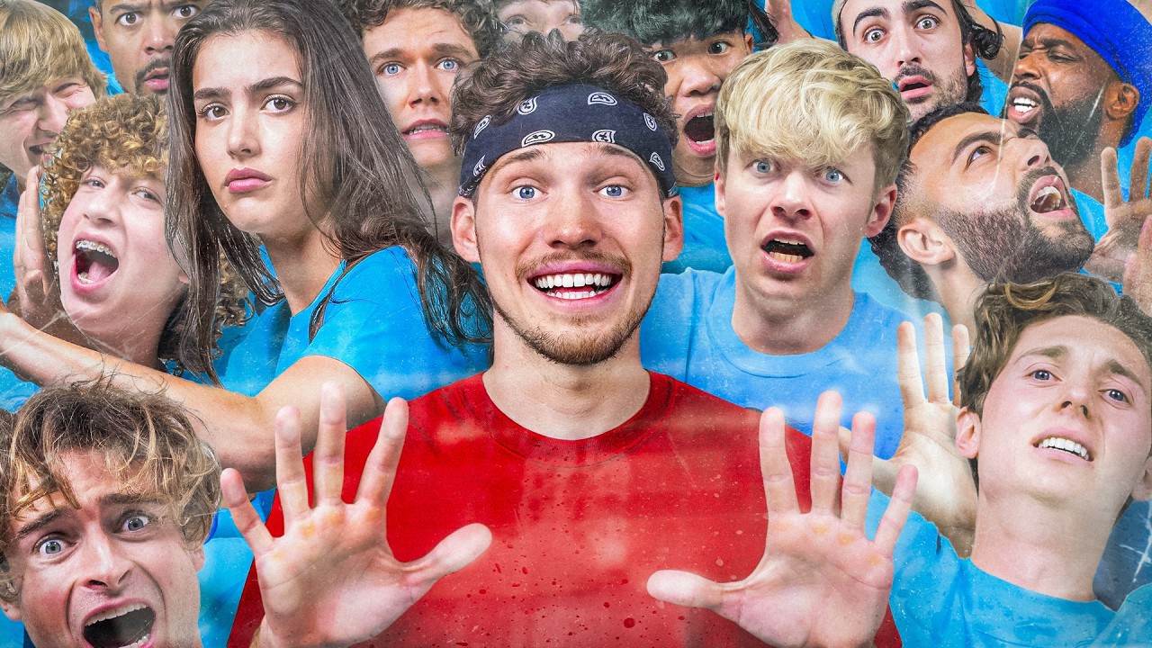 I Trapped 25 YouTubers on my Basketball Court