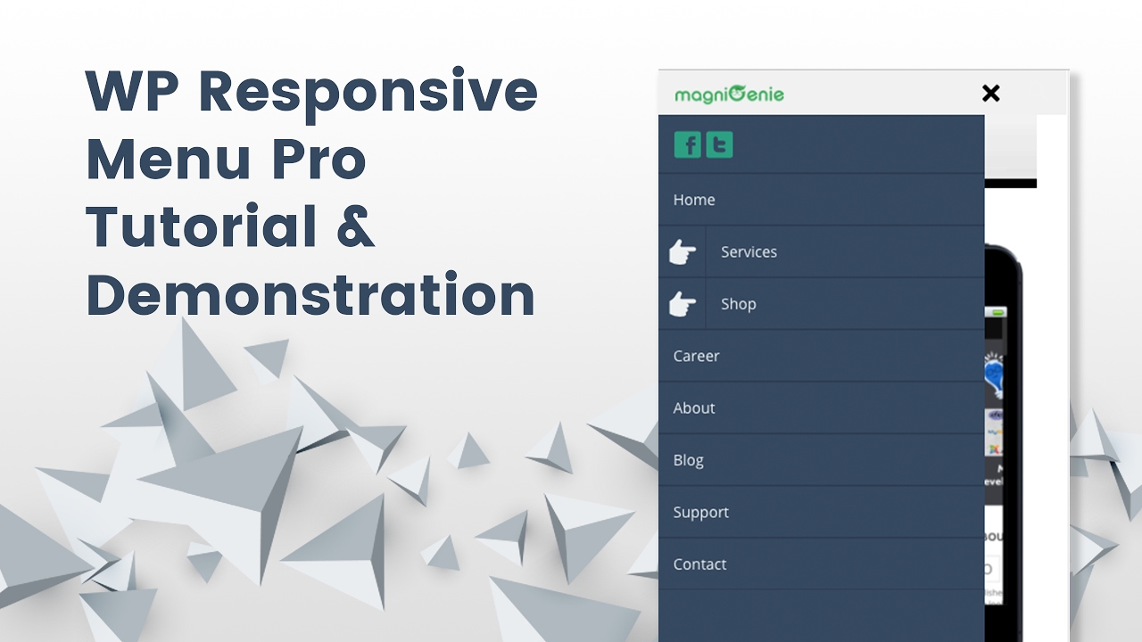 WP Responsive Menu Pro Tutorial & Demonstration