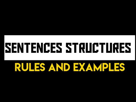 SENTENCE STRUCTURE | RULES AND EXAMPLES | Practical English Usage M.Swan (Oxford University Press)