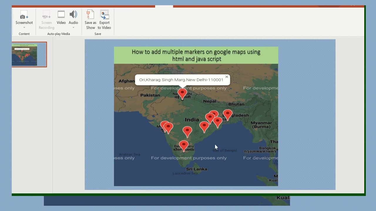 How to add multiple markers on maps using java script
