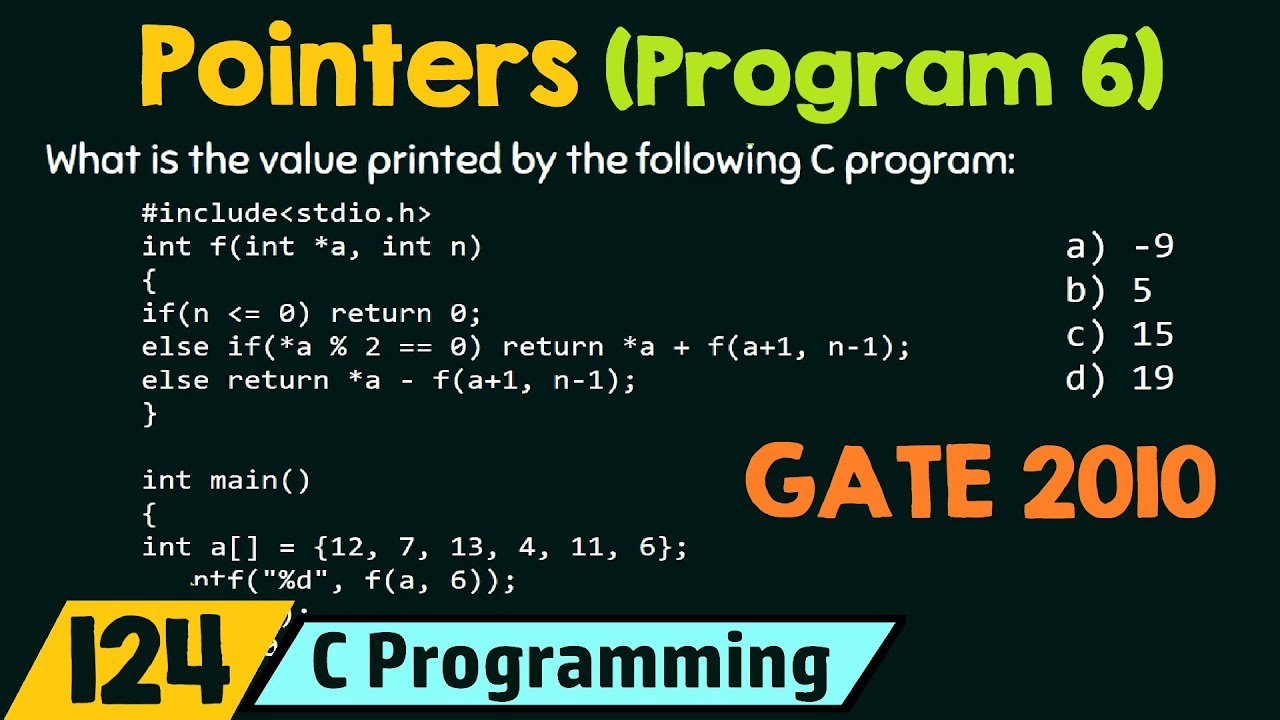 Pointers (Program 6)