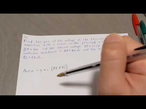 Find the Voltage Gain of a Common Emitter Amplifier