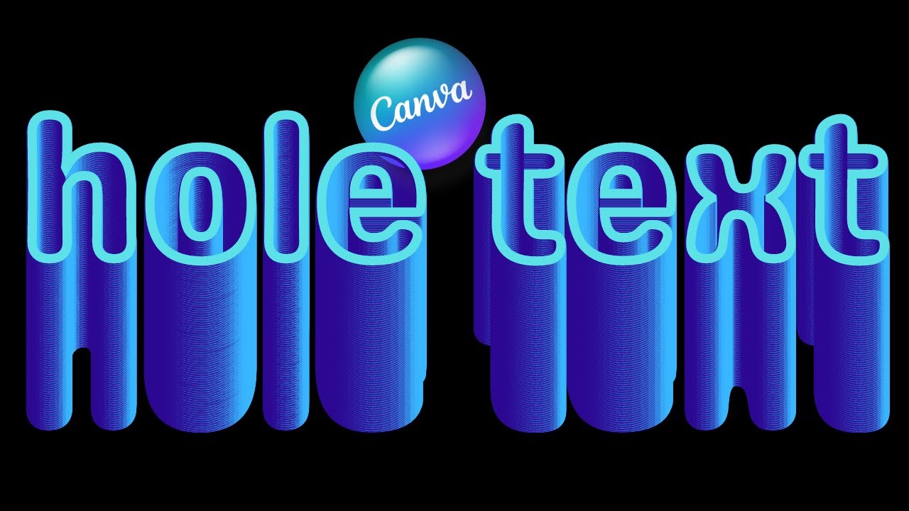3d typography effect | deep hole text effect Canva Tutorial