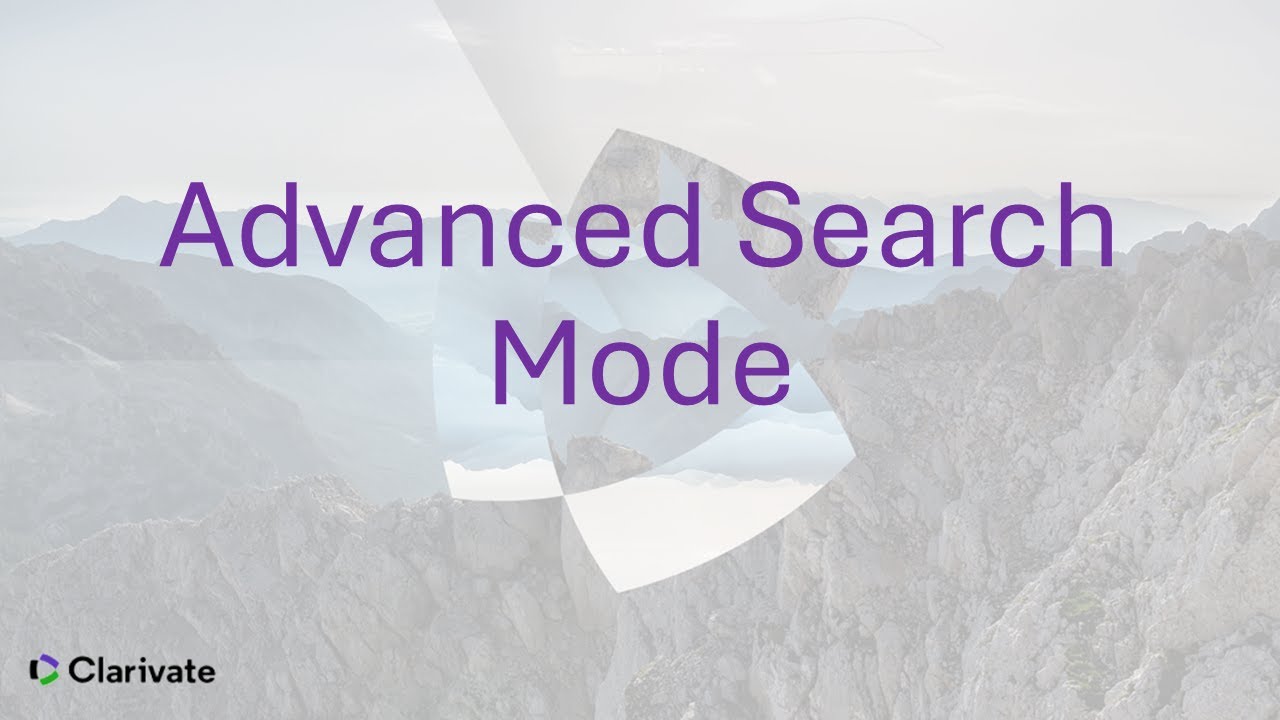 Advanced Search Mode