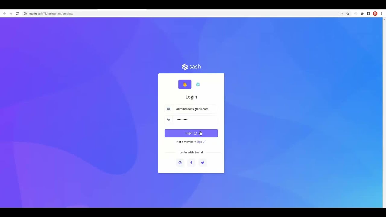 Installation process of Sash React Typescript Admin and Dashboard Template
