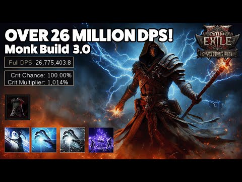 OVER 26 MILLION DPS! Turn Low Life Into High Damage - Monk Build 3.0💀🔥| PoE2