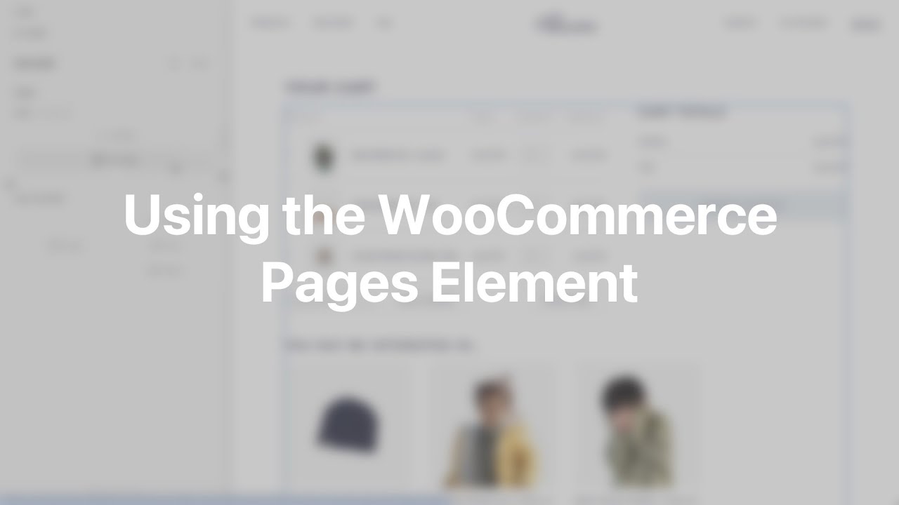 Using the WooCommerce Pages Element | YOOtheme Documentation (WordPress)