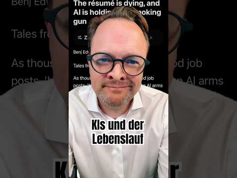 Der klassische Lebenslauf dürfte wohl bald ausgedient haben: KI vs KI in der Bewerbung. ▹ eicker.TV