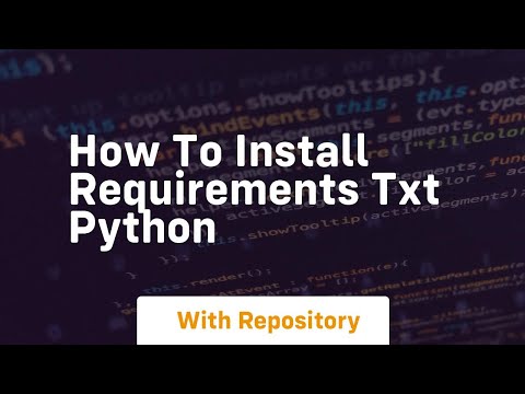 How to install requirements txt python