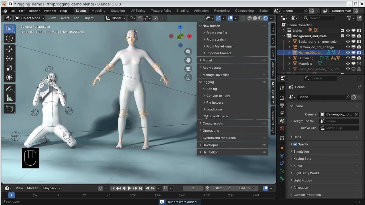 MPFB Tutorial: Rig/Pose Part 1 - Basics